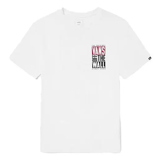VANS Alphabet Printing Short Sleeve Couple Style - White