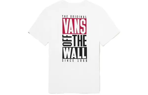 VANS Alphabet Printing Short Sleeve Couple Style - White