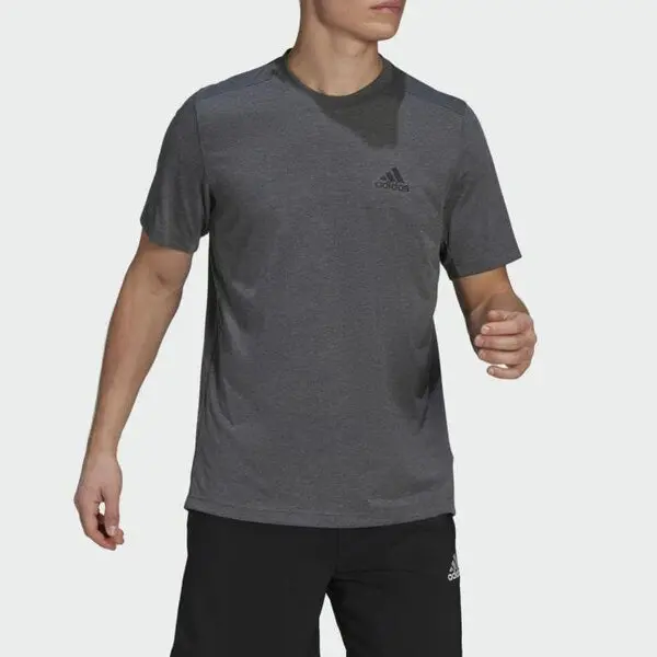 Adidas Aeroready Designed To Move Feelready Sport Tee 'dark - Grey