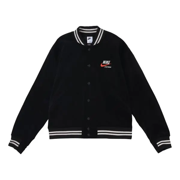 Nike Embroidered Jacket - Black