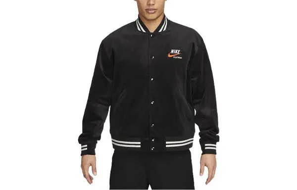 Nike Embroidered Jacket - Black