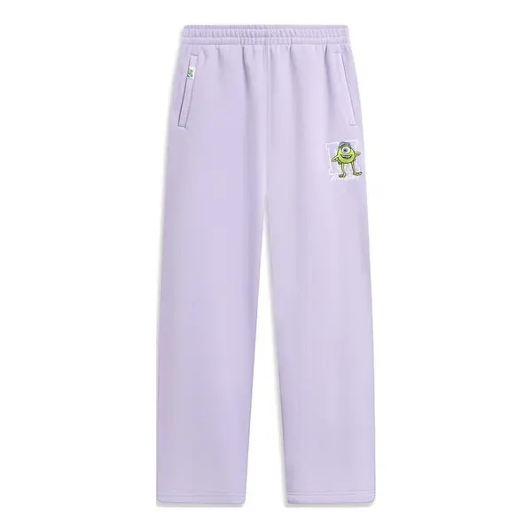 LI-NING X Disney Monster University Graphic Fleece Sweatpants - Light Purple