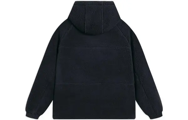 LI-NING Badfive Logo Fleece Zip-up Hoodie - Black/white