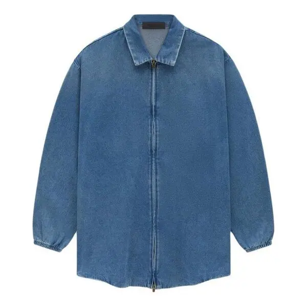 Fear Of God Ss24 Denim Overshirt 'medium Wash - Blue