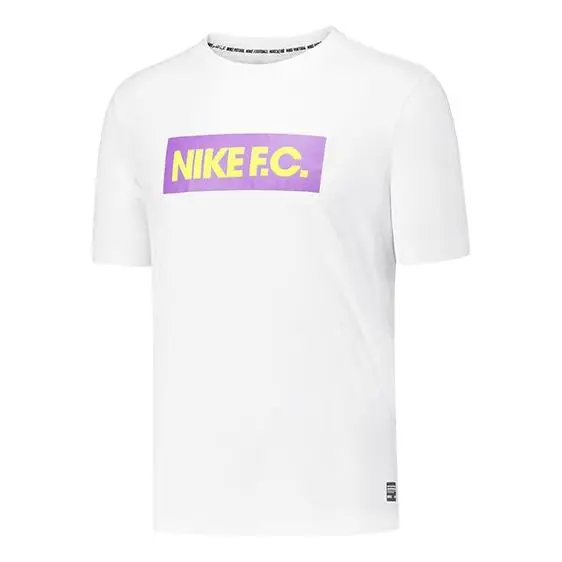Nike Fc Alphabet Printing Short Sleeve Tee - White