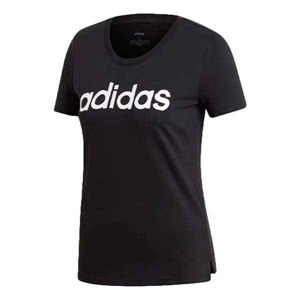 Adidas Brush Effect Logo Graphic T-shirt - Black/white