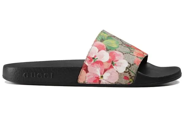 Gucci Gg Supreme Blooms Slide Sandals