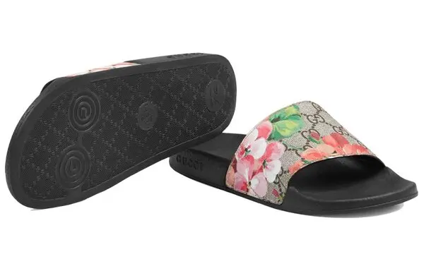 Gucci Gg Supreme Blooms Slide Sandals