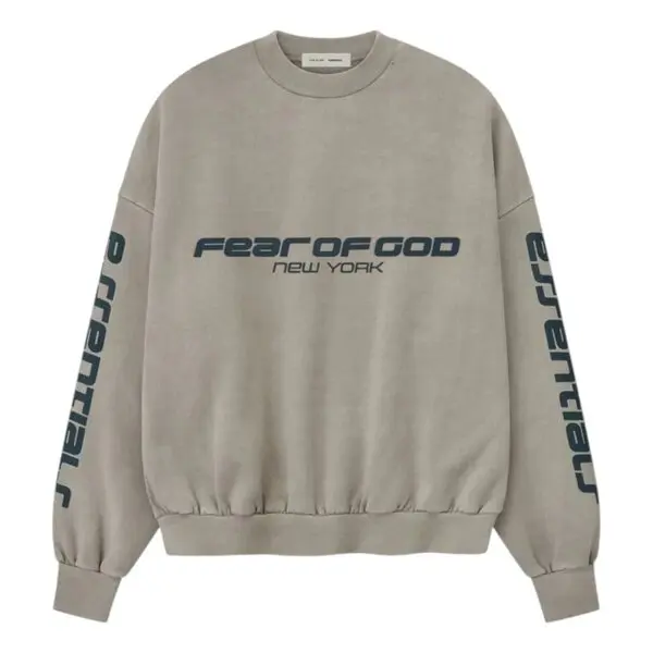 Fear Of God Heavy Fleece Cropped Relaxed Sweatshirt - Smoke Grey
