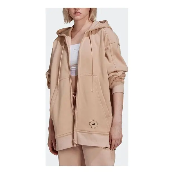 Adidas By Stella Mccartney Logo Print Zip-up Hoodie