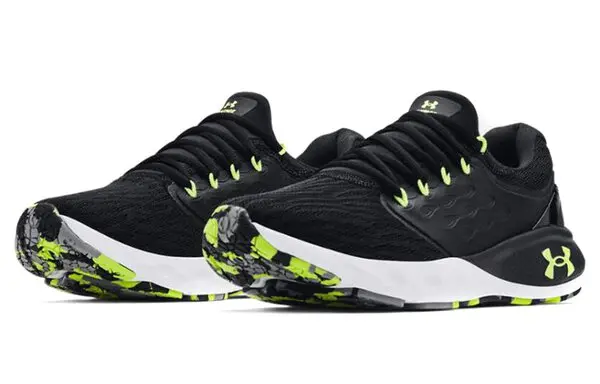 Under Armour Charged Vantage Low Top Lace-up Athletic Sneakers - Black/green