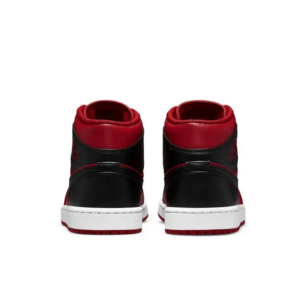 JORDAN 1 Mid "reverse Bred" High Top Sneakers - Red/black/white