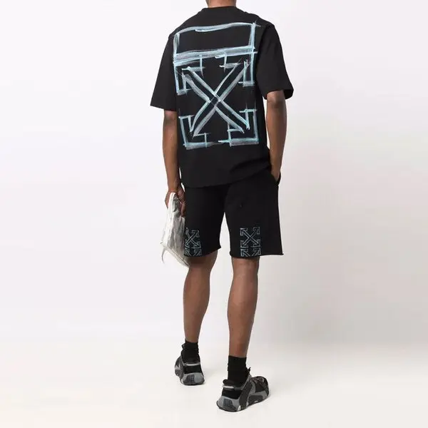 Off-White Fw21 Logo Round Neck Short Sleeve Slim Fit Version