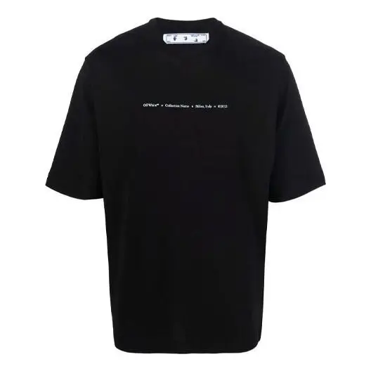 Off-White Fw21 Logo Round Neck Short Sleeve Slim Fit Version