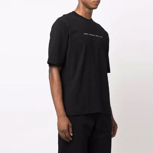 Off-White Fw21 Logo Round Neck Short Sleeve Slim Fit Version