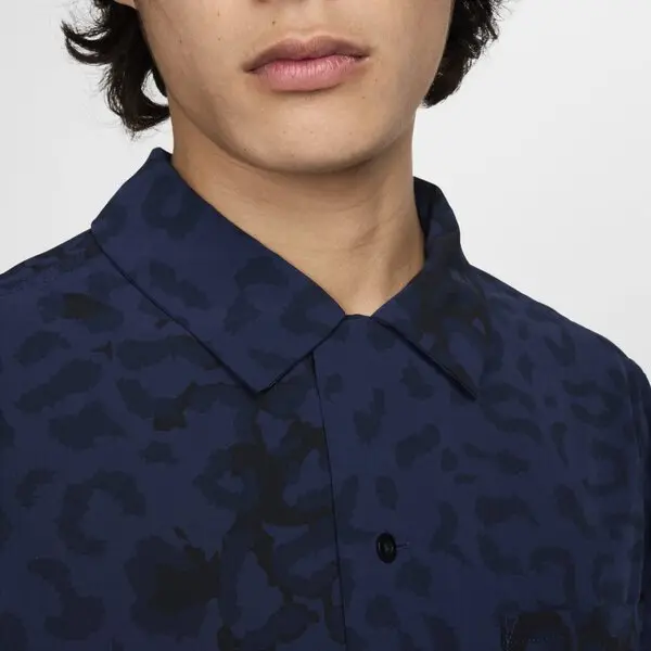 Nike Print Bowler Short Sleeve Button-down Skate Shirt Asia Sizing