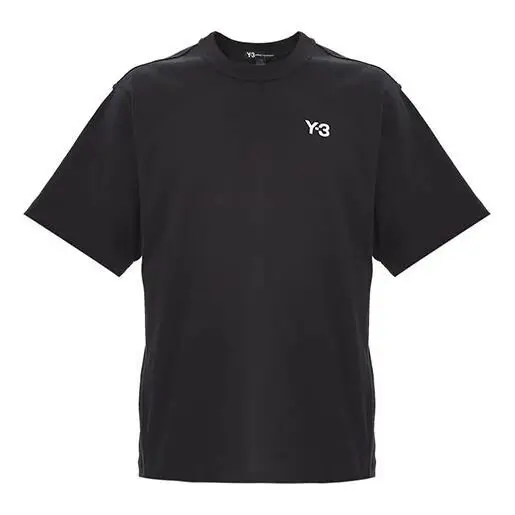 Adidas Y-3 Alphabet Logo Casual Short Sleeve T-shirt - Black