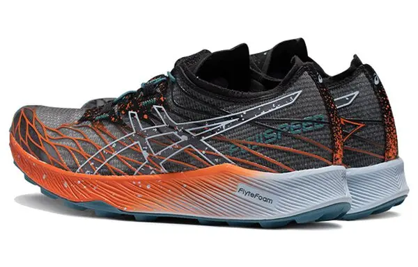 Asics Fuji Speed Trail Running Shoes - Black/orange