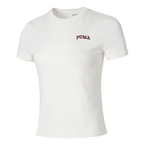 PUMA Wordmark Logo T-shirt - White