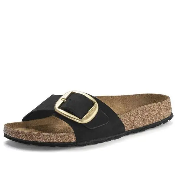 BIRKENSTOCK Madrid Big Buckle Sandals - Black