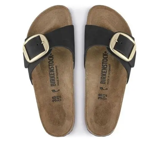 BIRKENSTOCK Madrid Big Buckle Sandals - Black
