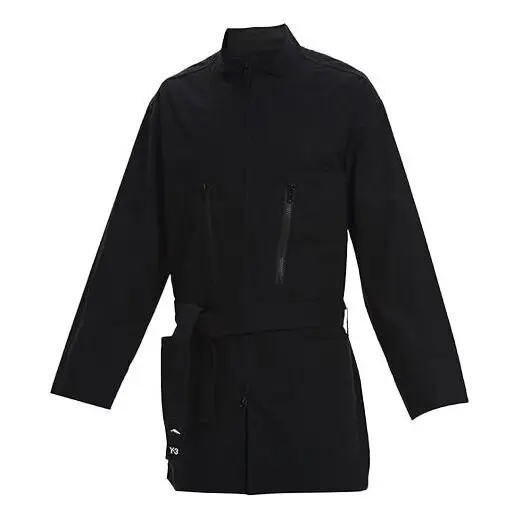 Adidas Y-3 Mid-length Stand Collar Casual Jacket - Black