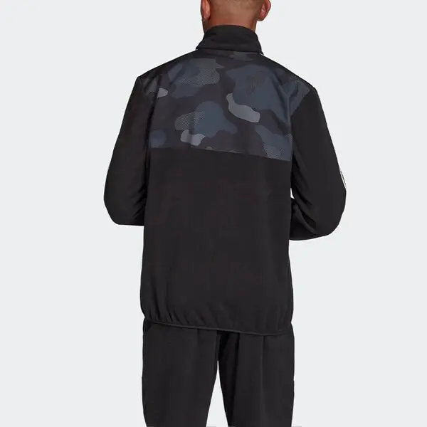 Adidas Juventus Fc Stand Collar Zip-up Track Jacket - Black