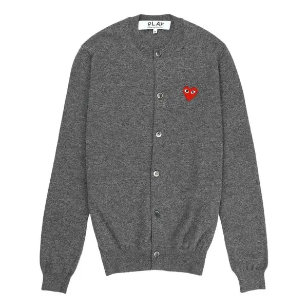 Play Comme Des Garcon Emblem Cardigan - Grey