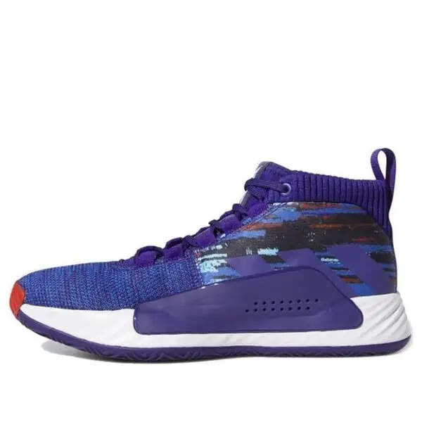 Adidas Dame 5 High Top Athletic Sneakers - Blue