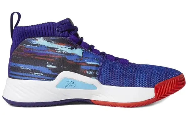 Adidas Dame 5 High Top Athletic Sneakers - Blue