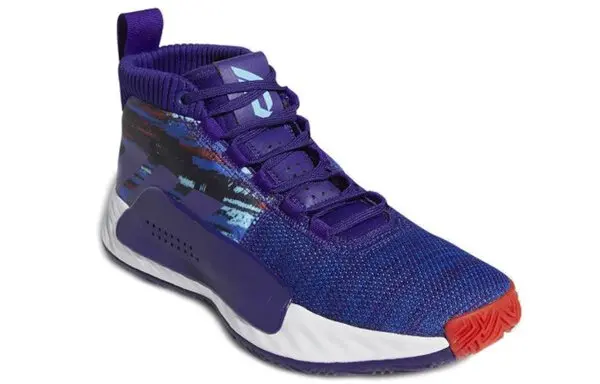 Adidas Dame 5 High Top Athletic Sneakers - Blue