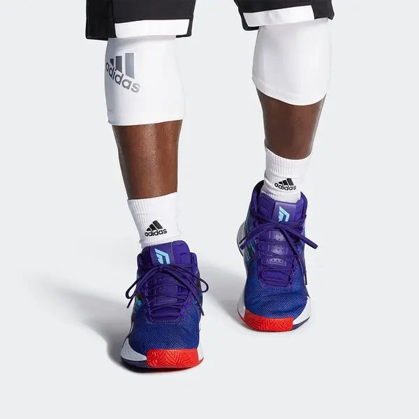 Adidas Dame 5 High Top Athletic Sneakers - Blue