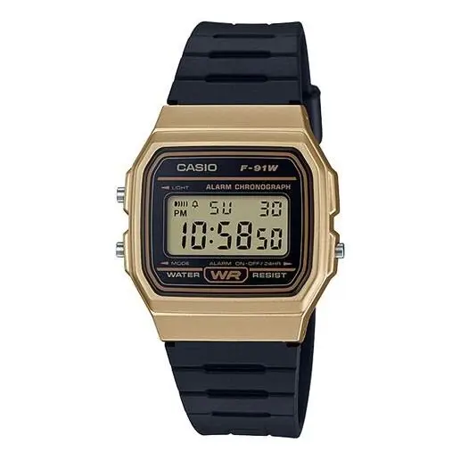 Casio Digital Water Resistant Watch - Black/gold