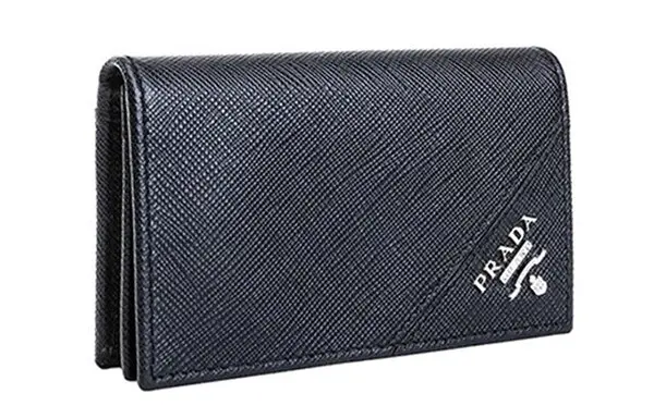 Prada Ss26 Saffiano Leather Flap Card Case