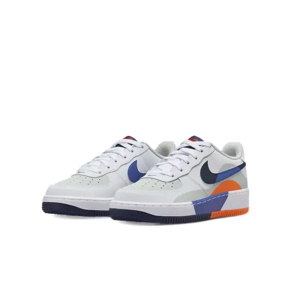 Nike Force 1 Lv8 Low Top Sneakers - White/black/blue