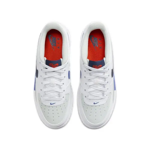 Nike Force 1 Lv8 Low Top Sneakers - White/black/blue