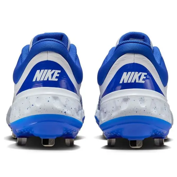 Nike Alpha Huarache Elite 4 Low Athletic Cleats - White/hyper Royal