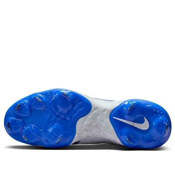Nike Alpha Huarache Elite 4 Low Athletic Cleats - White/hyper Royal