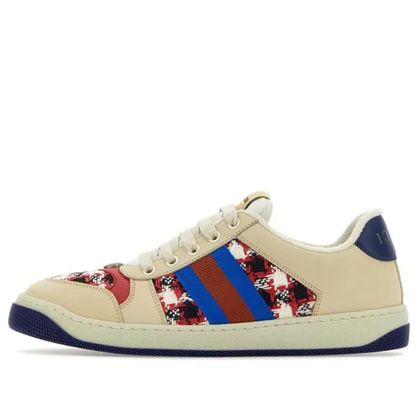 Gucci Screener Low-top Sneakers - Beige/navy/red