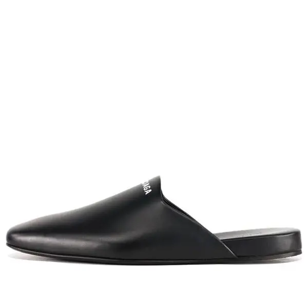 Balenciaga Leather Mules - Black