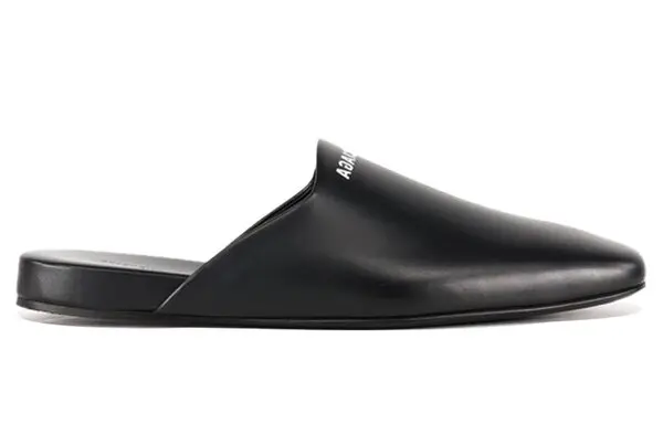 Balenciaga Leather Mules - Black