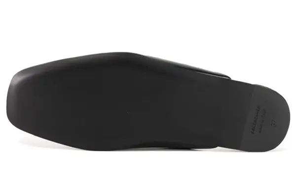 Balenciaga Leather Mules - Black