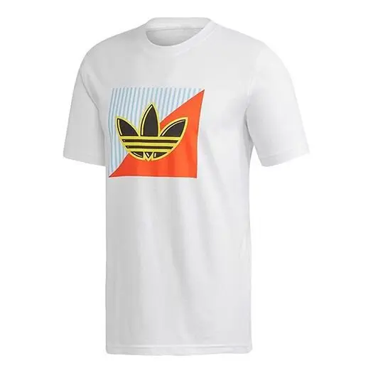 Adidas Originals Logo Round Neck Training Breathable Short Sleeve