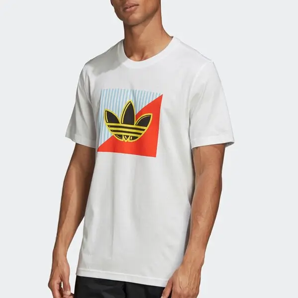 Adidas Originals Logo Round Neck Training Breathable Short Sleeve