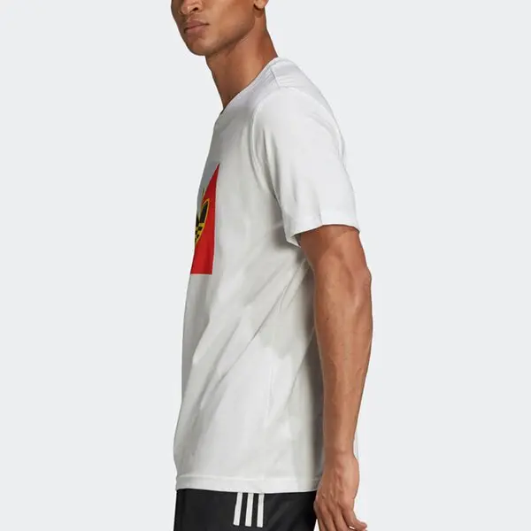 Adidas Originals Logo Round Neck Training Breathable Short Sleeve
