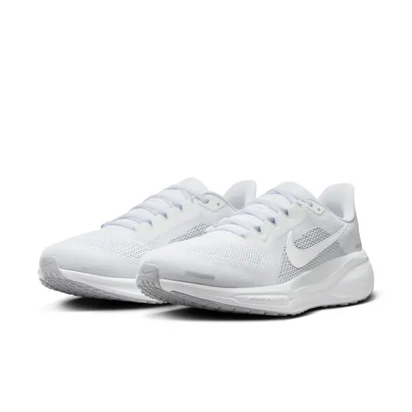 Nike Zoom Pegasus 41 Extra Wide Athletic Sneakers - White/pure Platinum/metallic Silver