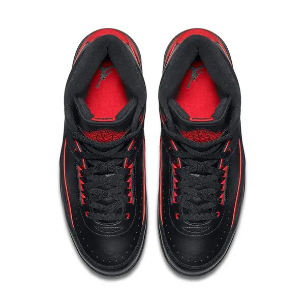 JORDAN Air 2 Retro 'alternate 87' High Top Sneakers - Black/varsity Red