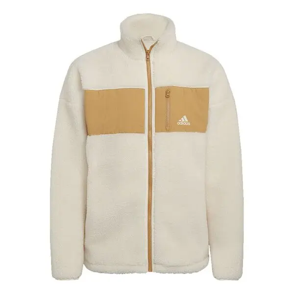 Adidas Fleece Jacket With Colorblock Splicing And Stand Collar - Default Color
