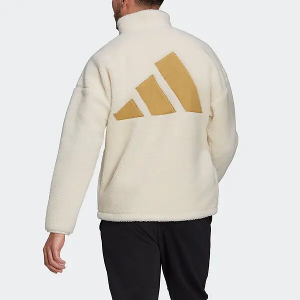 Adidas Fleece Jacket With Colorblock Splicing And Stand Collar - Default Color