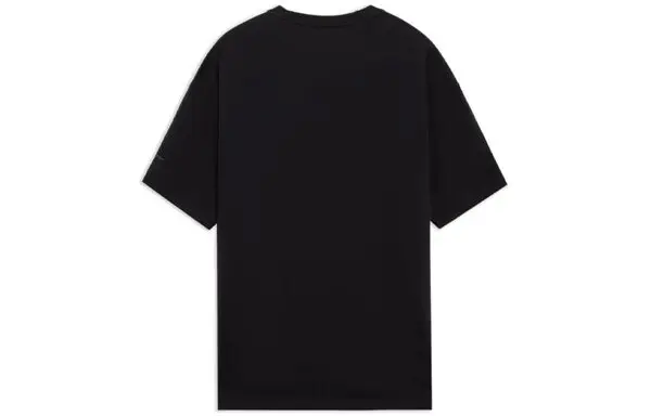 LI-NING Pattern Printing Loose Round Neck Short Sleeve